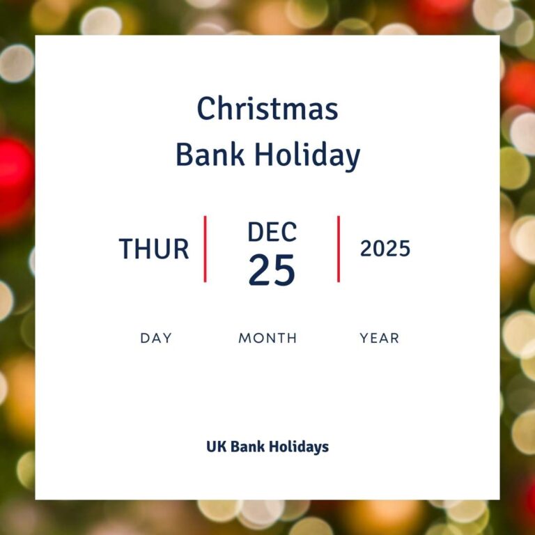 UK Bank Holidays 2025 - British Public Holidays Dates Calendar