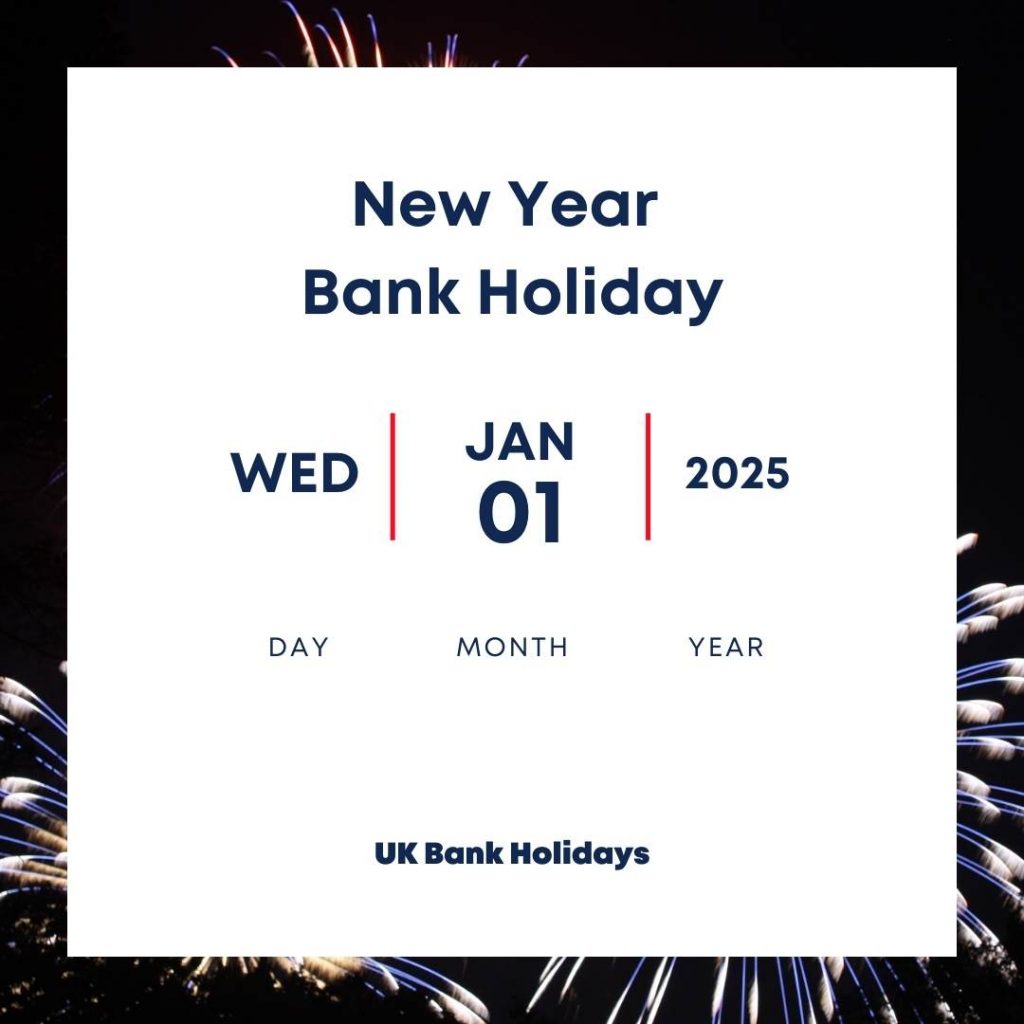 UK Bank Holidays 2025 - British Public Holidays Dates Calendar