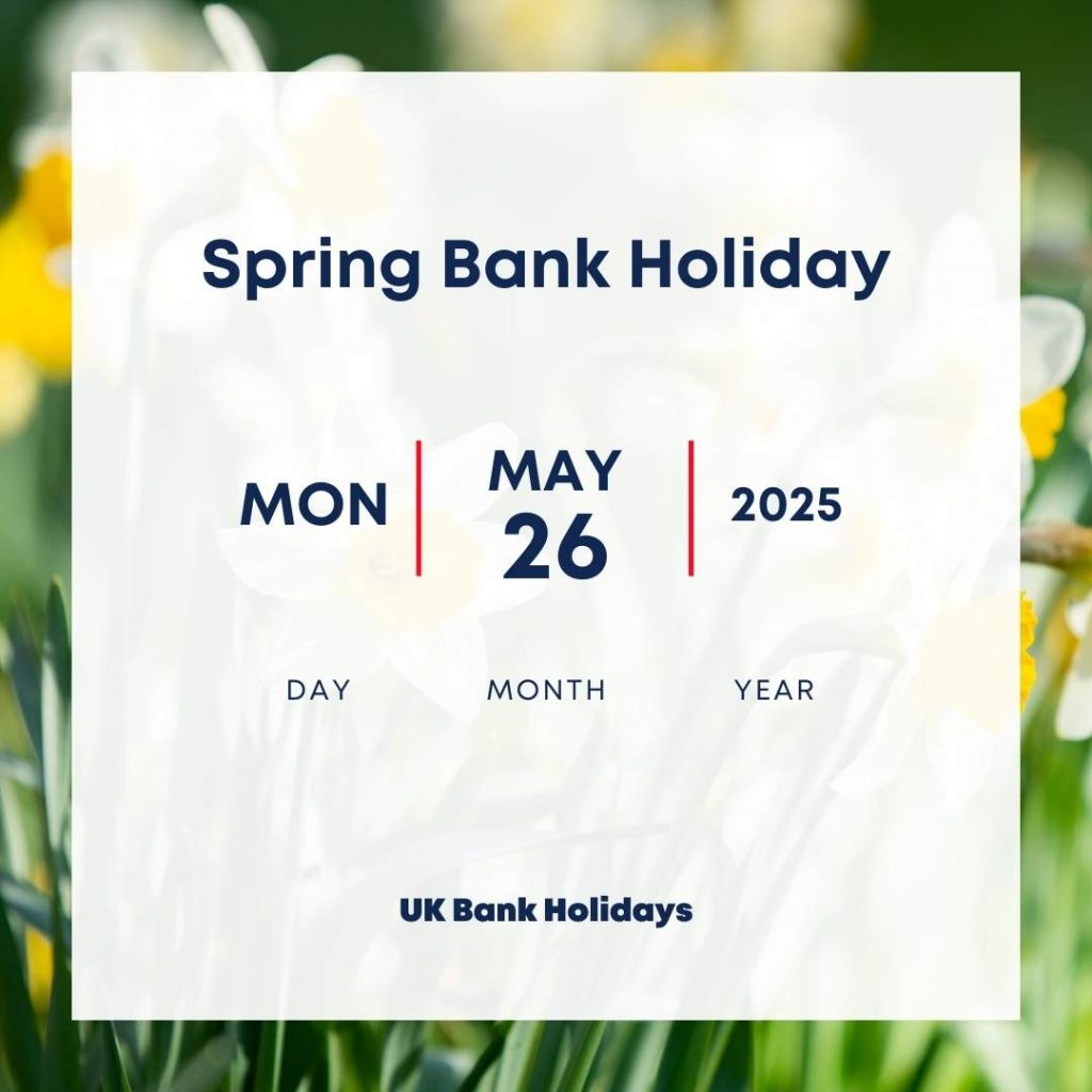 UK Bank Holidays 2025 - British Public Holidays Dates Calendar